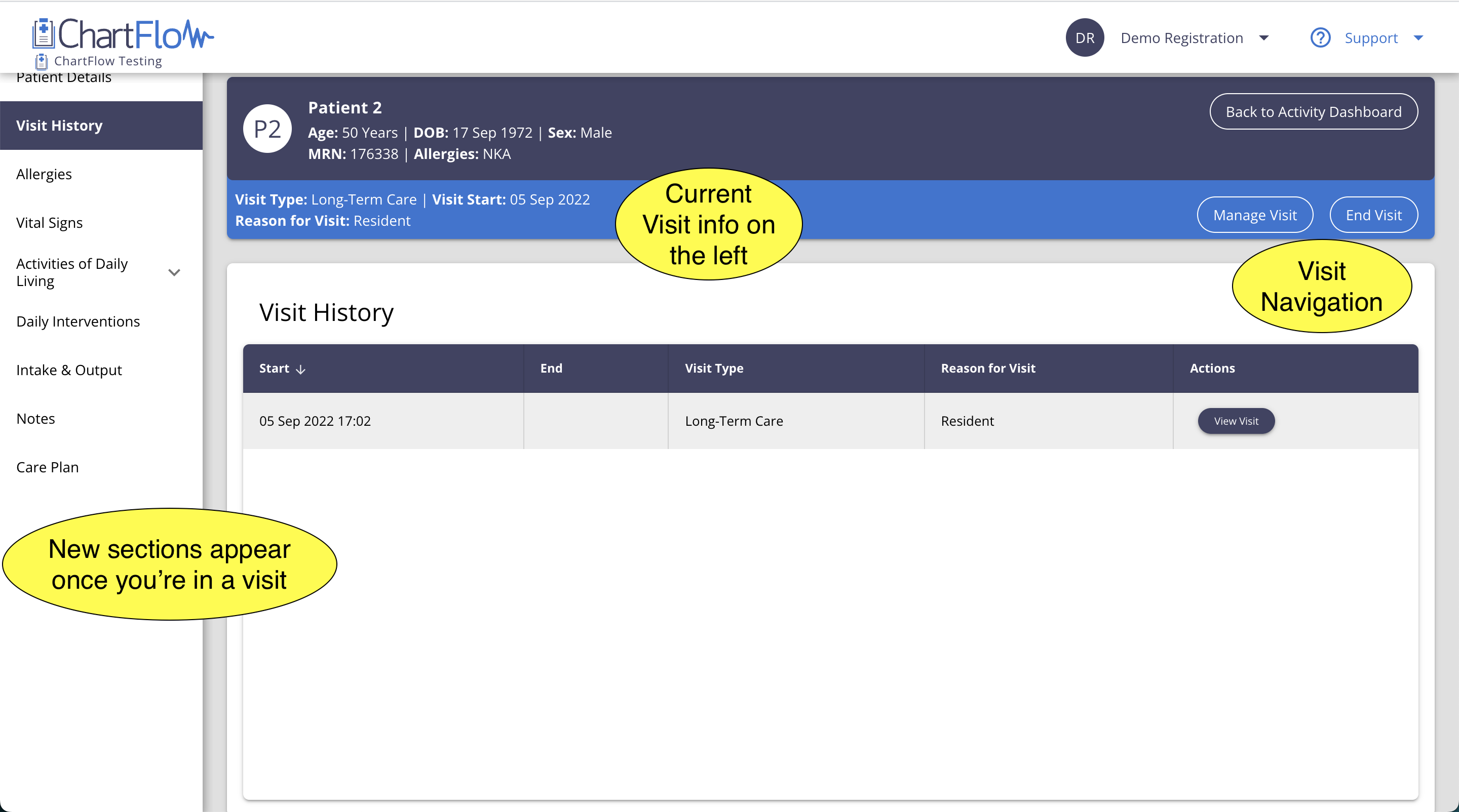 ChartFlow Navigation Basics