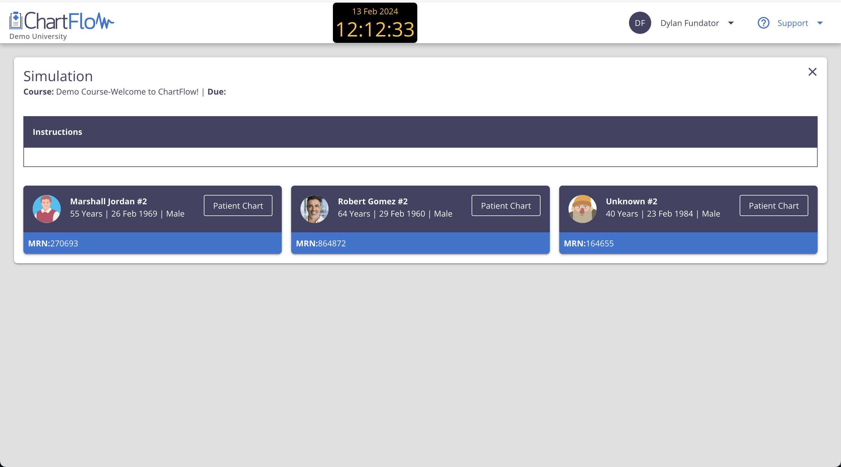 Simulation Control Panel